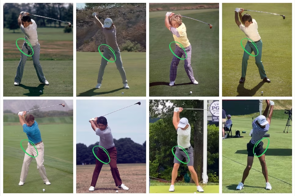 Nhìn nếp quần để sửa lỗi xoay người khi backswing